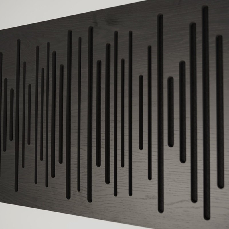 DTX Design Large Timber Grooved Acoustic Panel with LED Lighting